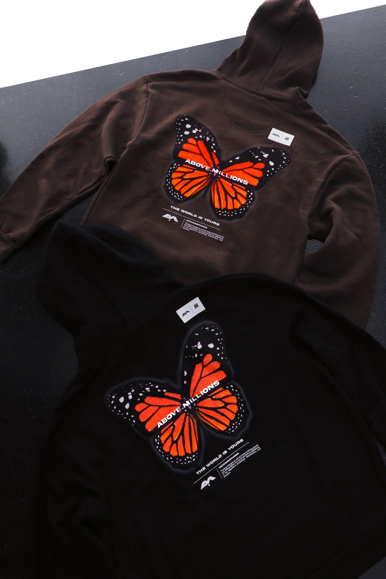 THE MONARCH. ORANGE BUTTERFLY MIDWEIGHT HOODIE – Above.Millions